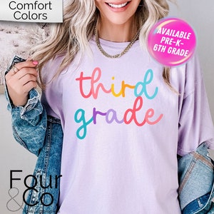 Grade Level Teacher Shirts, Colorful Teacher Shirts, Teacher Shirt - Etsy