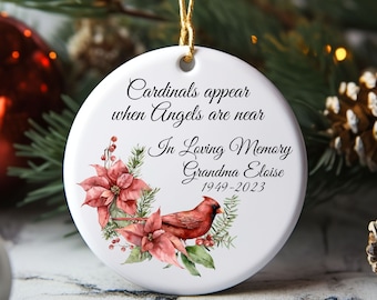 In Loving Memory Memorial Ornament, Cardinal Memorial Christmas ...