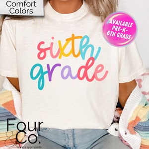 Grade Level Teacher Shirts, Colorful Teacher Shirts, Teacher Shirt - Etsy