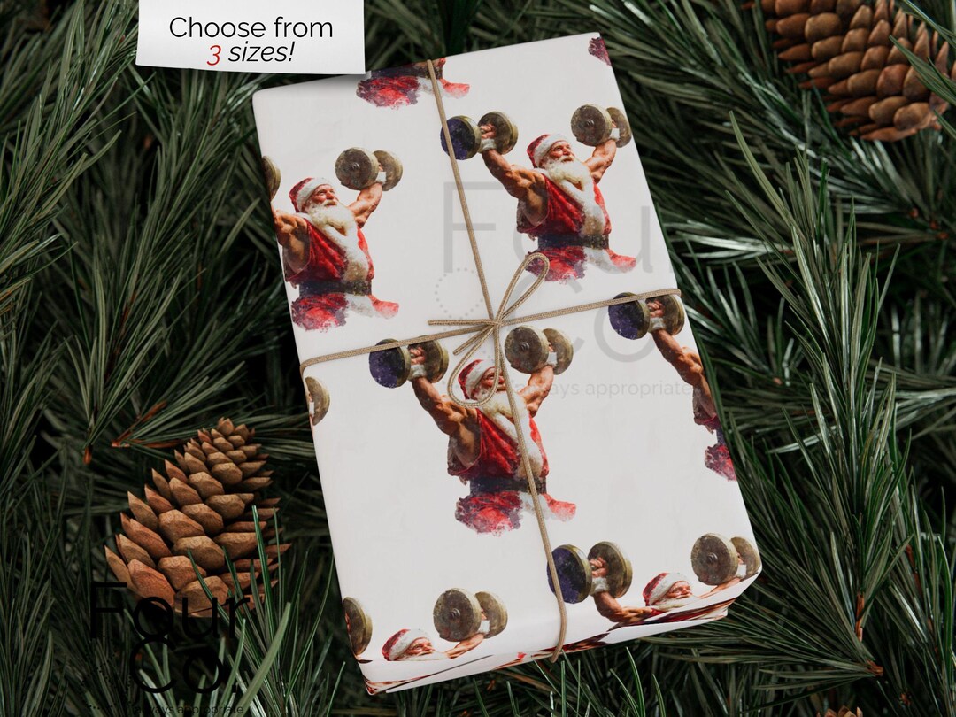 Gym Gift Wrap, Weightlifter Wrapping Paper - Etsy