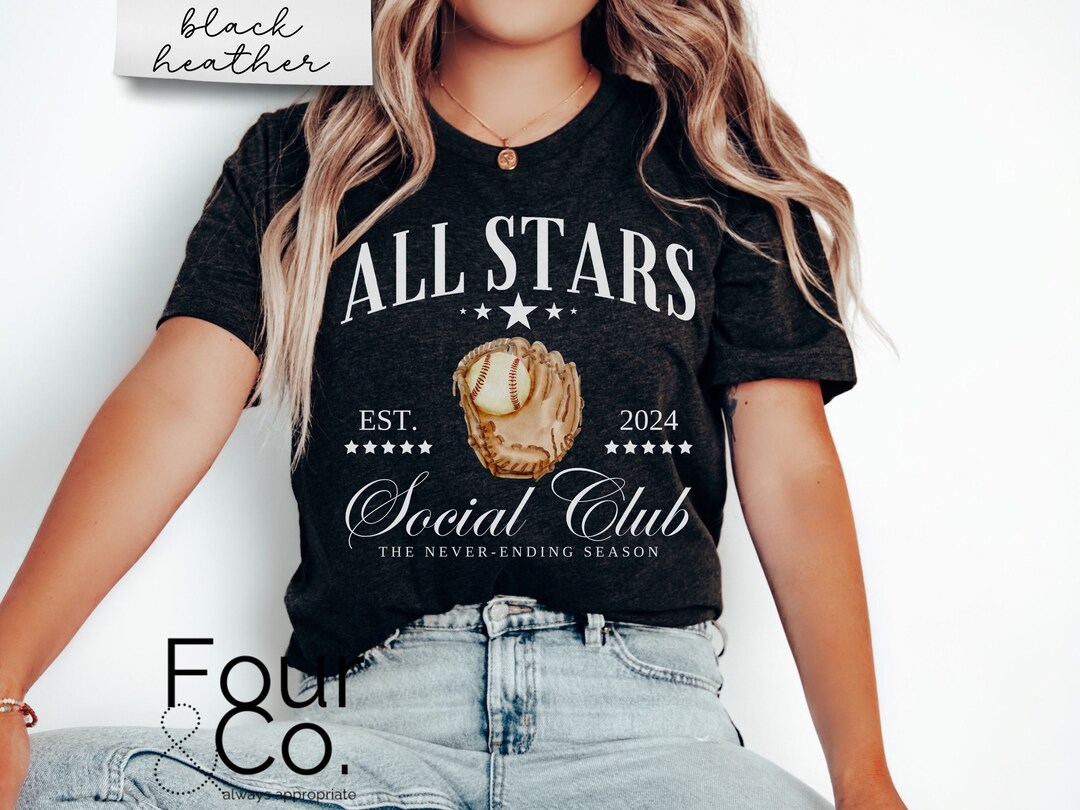 All Stars Baseball Social Club Shirt, Baseball All Star Shirt - Etsy