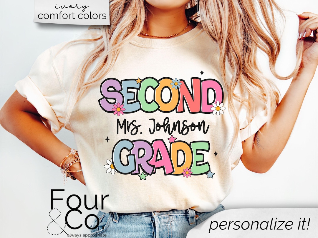 2nd Grade Teacher Shirts, Gift for 2nd Grade Teacher, Matching Teacher ...