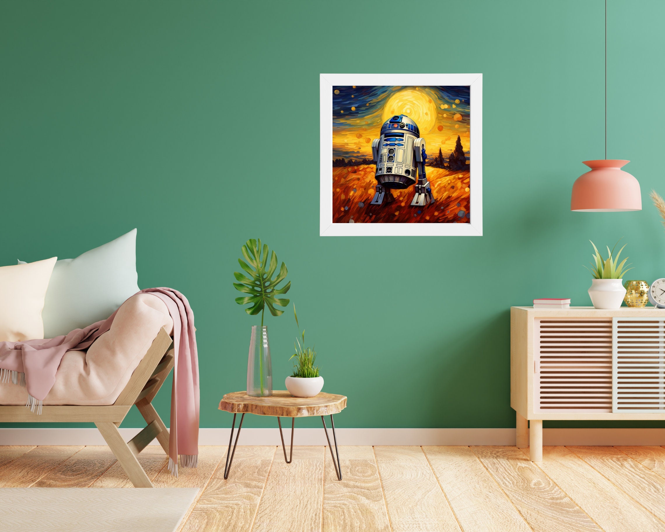 Star Wars R2D2 Wall Art Poster Art, Walls Decor R2D2 Watercolor Star ...