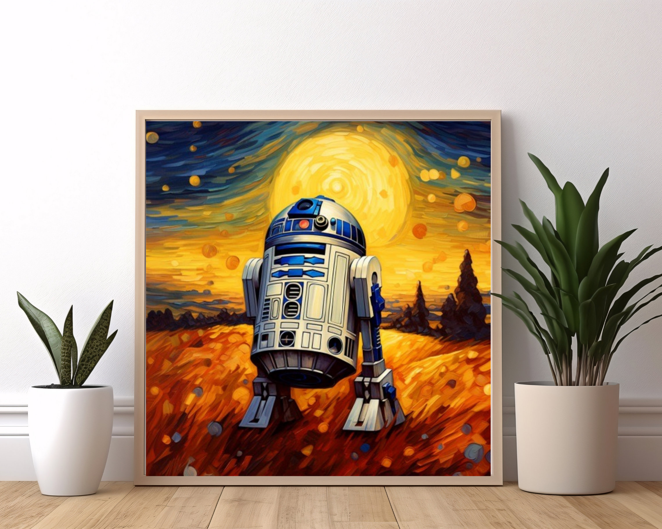 Star Wars R2D2 Wall Art Poster Art, Walls Decor R2D2 Watercolor Star ...