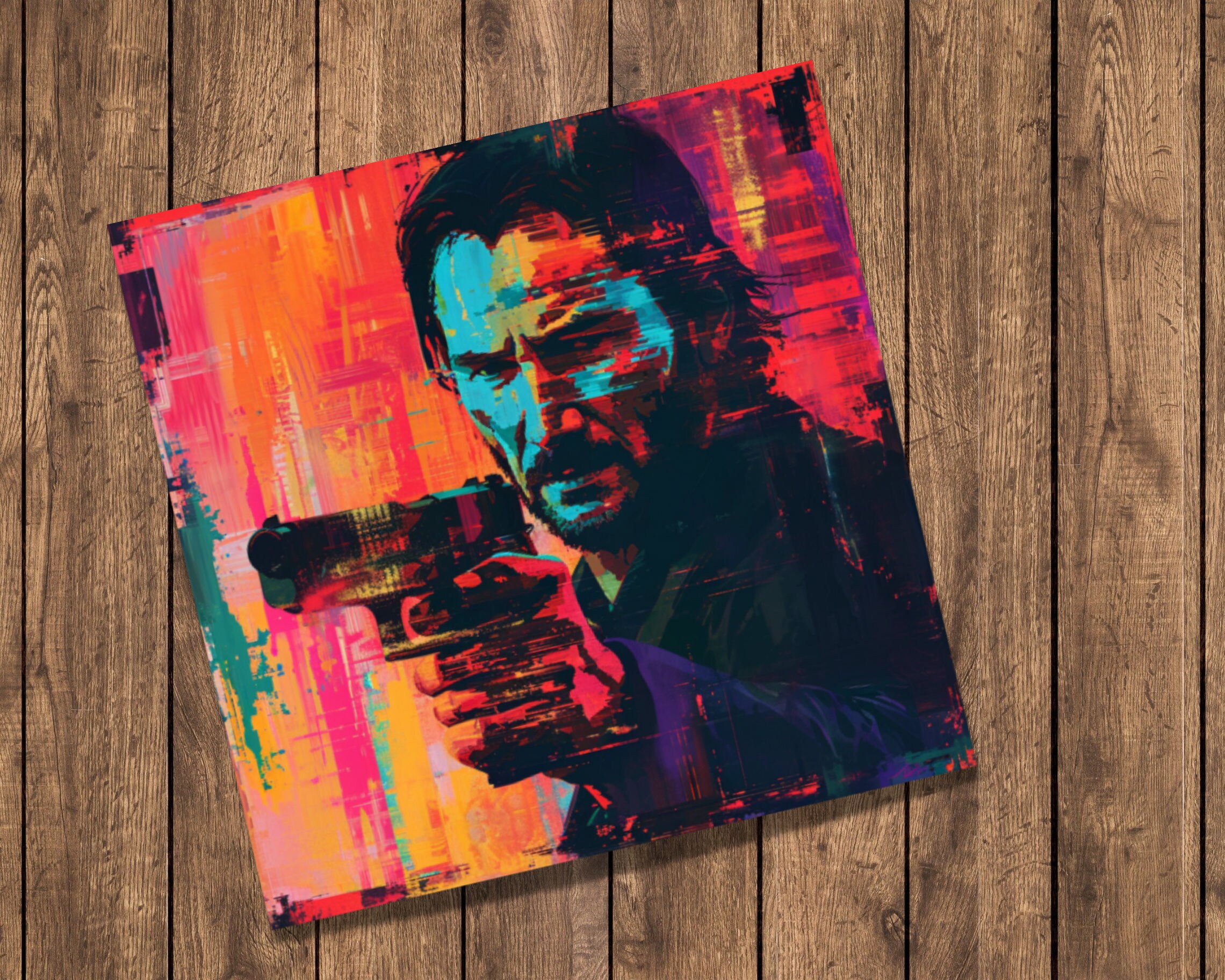 John Wick Painting Poster, John Wick: Chapter 4 Canvas, Movie Posters ...