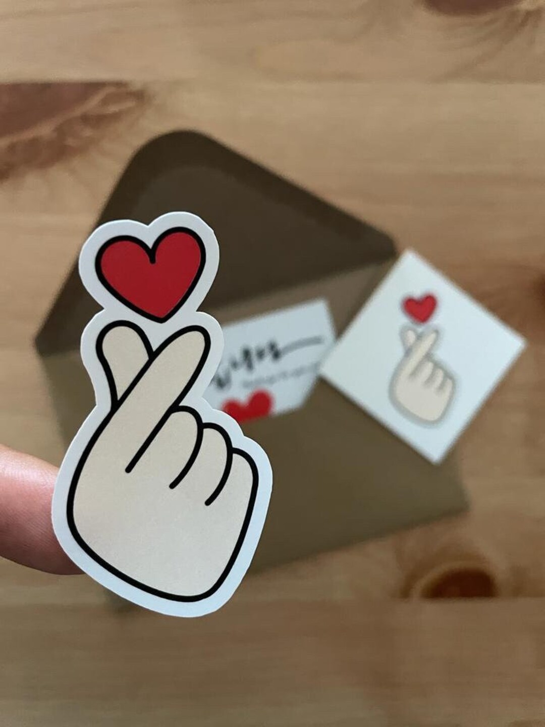 Finger Heart Sticker Kpop Decal Korean Stationary BTS Sticker Kpop ...
