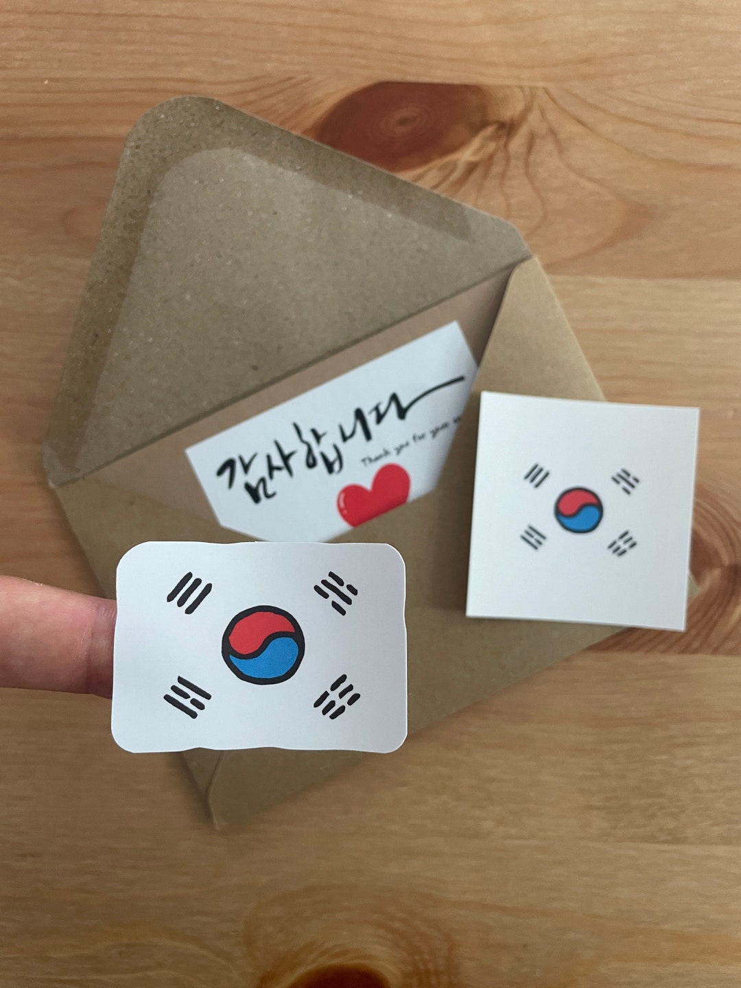 Korean Flag Sticker Korean Sticker Korean Stationery - Etsy
