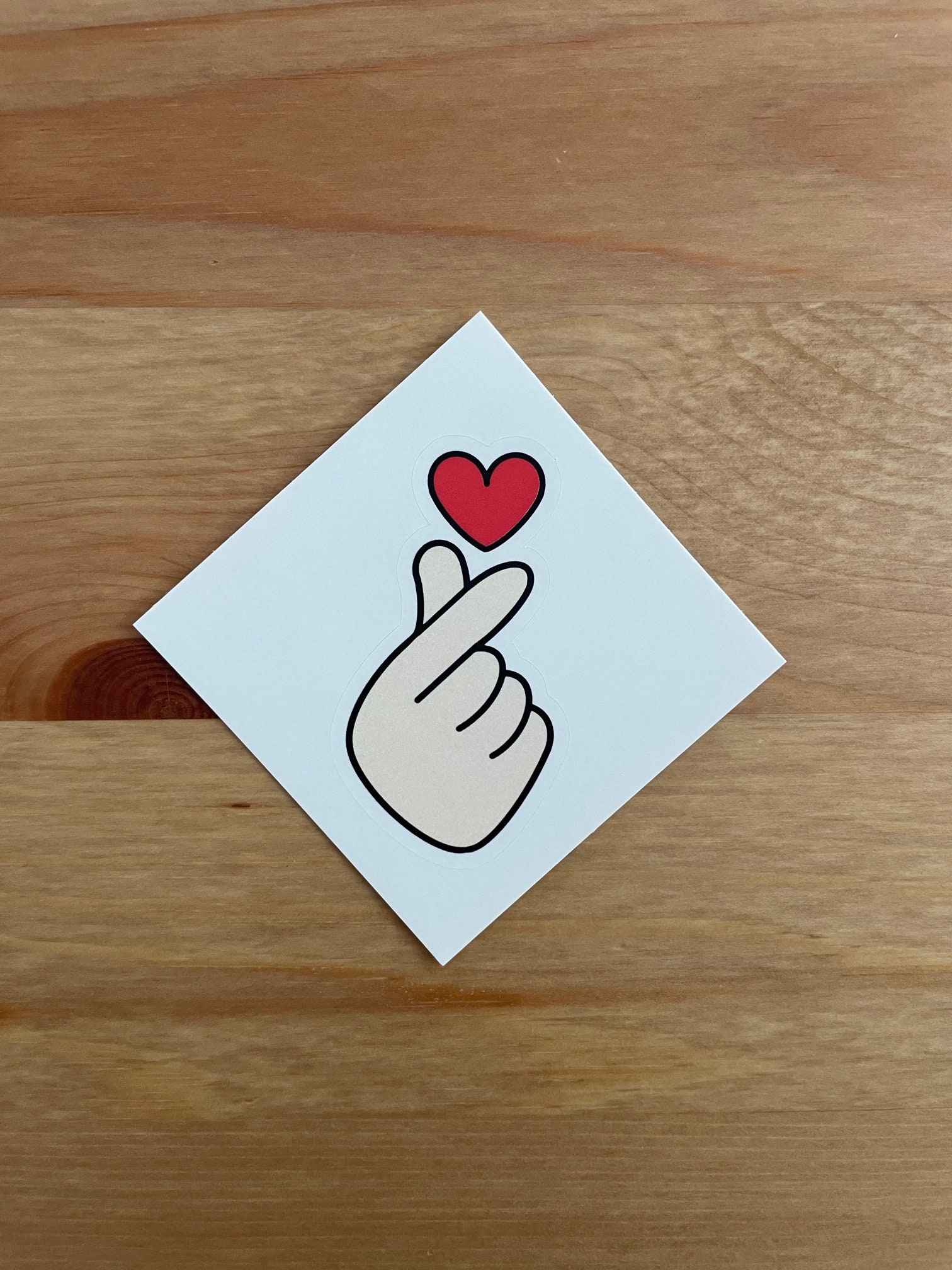 Finger Heart Sticker Kpop Decal Korean Stationary BTS Sticker Kpop ...