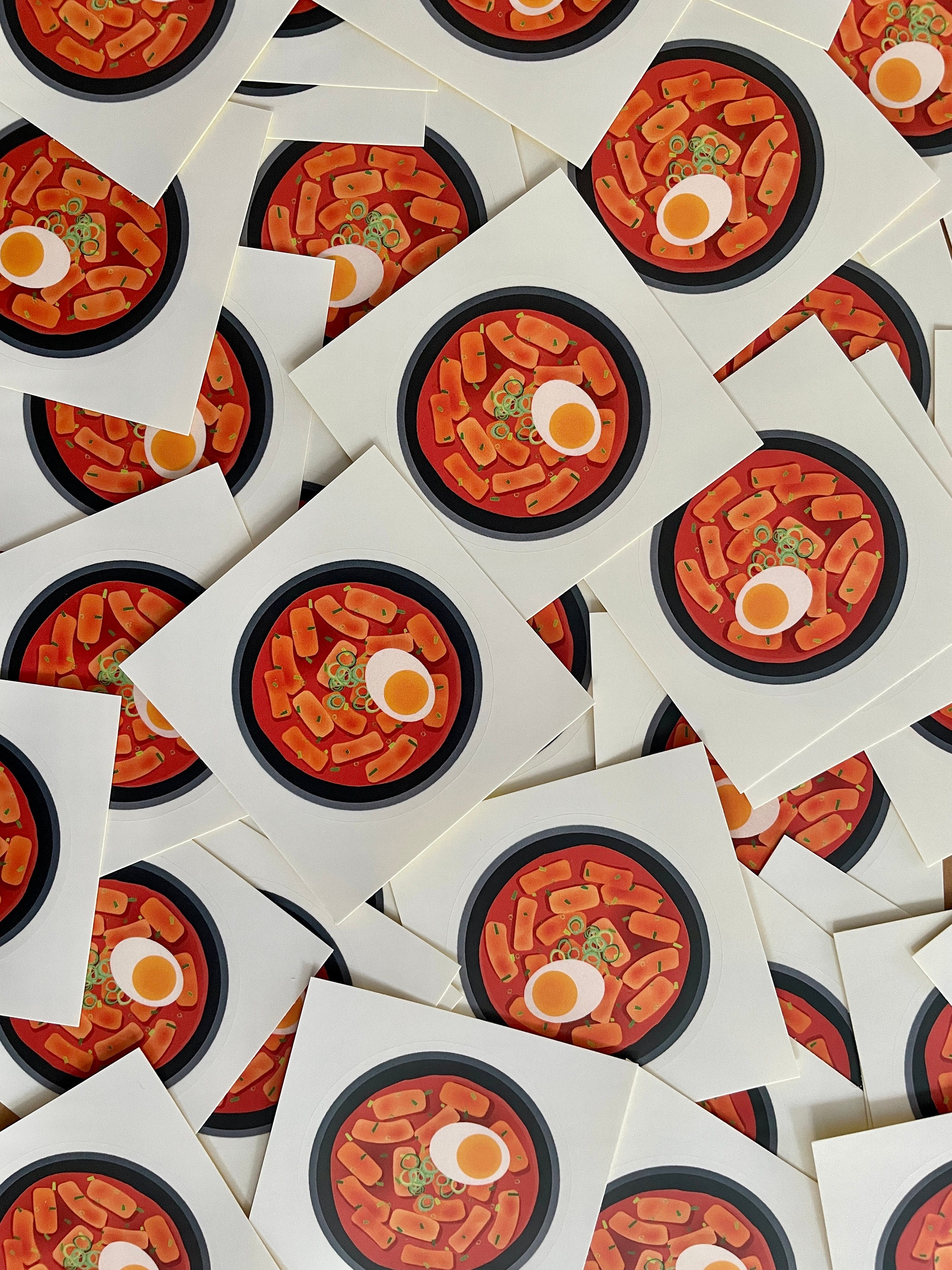 Korean Food Sticker Set Bibimbap/ramen/kimbap/tteokbokki Korean Sticker ...
