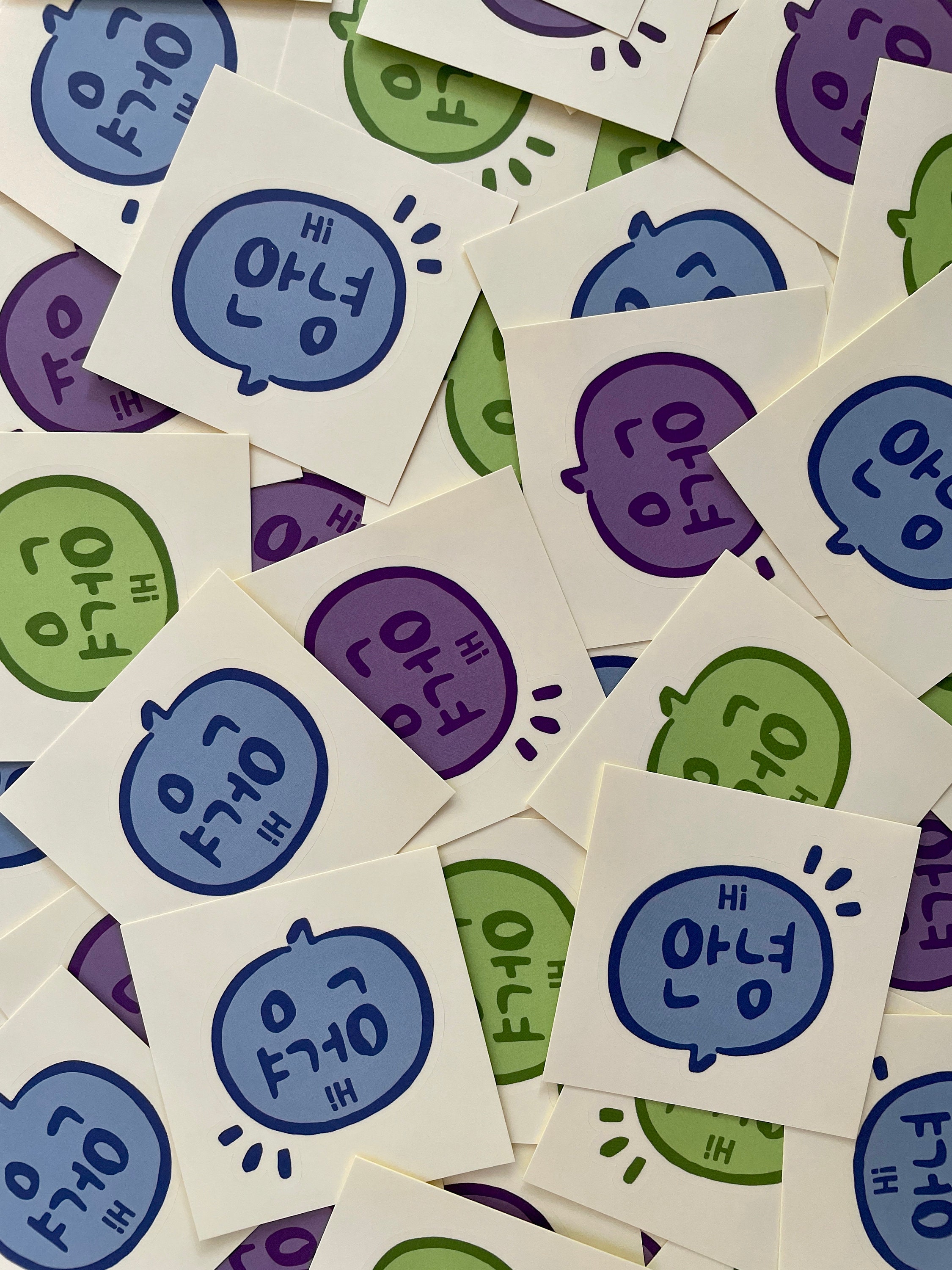 3 Annyeong Stickers Hangul Korean Sticker Korean - Etsy
