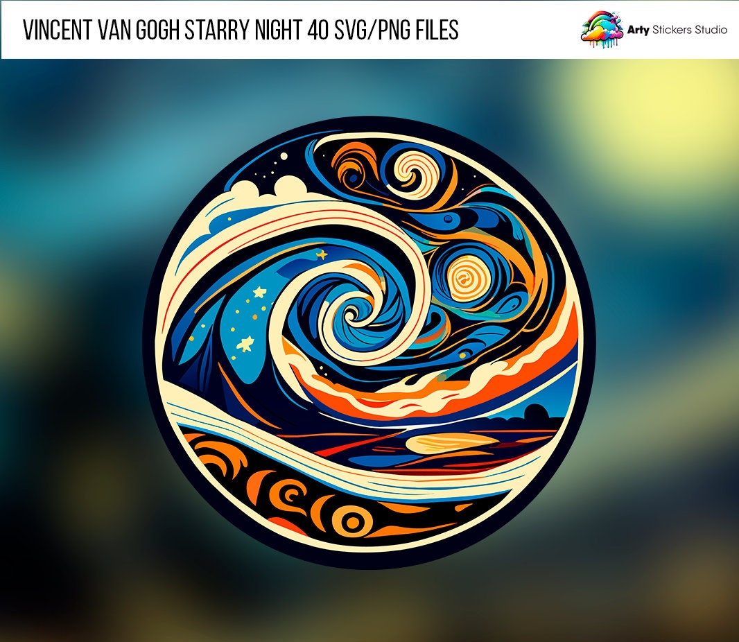 Vincent Van Gogh Starry Night, Instant Download Print, Van Gogh ...