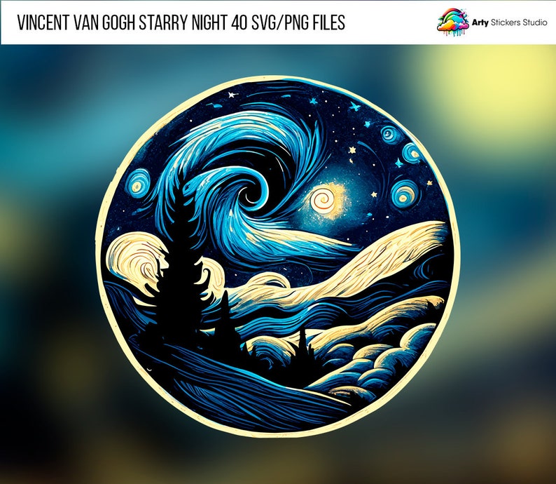 Vincent Van Gogh Starry Night, Instant Download Print, Van Gogh ...