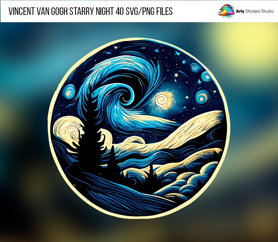 Vincent Van Gogh Starry Night, Instant Download Print, Van Gogh ...