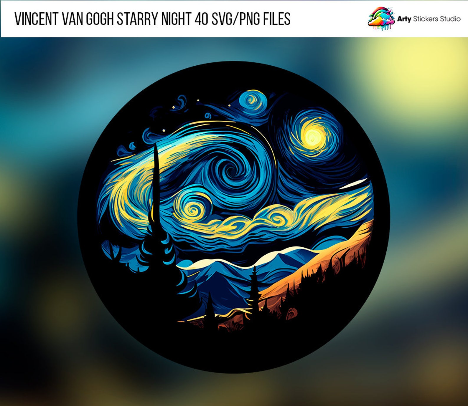 Vincent Van Gogh Starry Night, Instant Download Print, Van Gogh ...