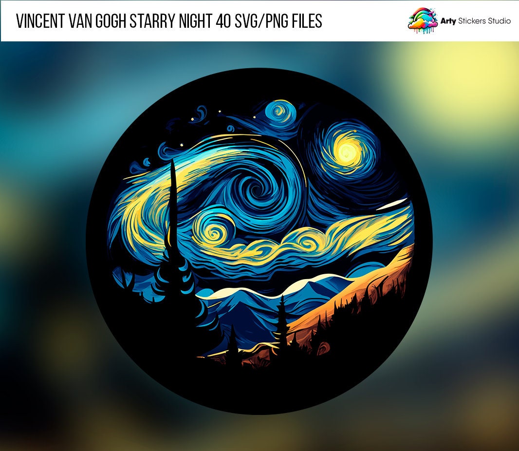 Vincent Van Gogh Starry Night, Instant Download Print, Van Gogh ...