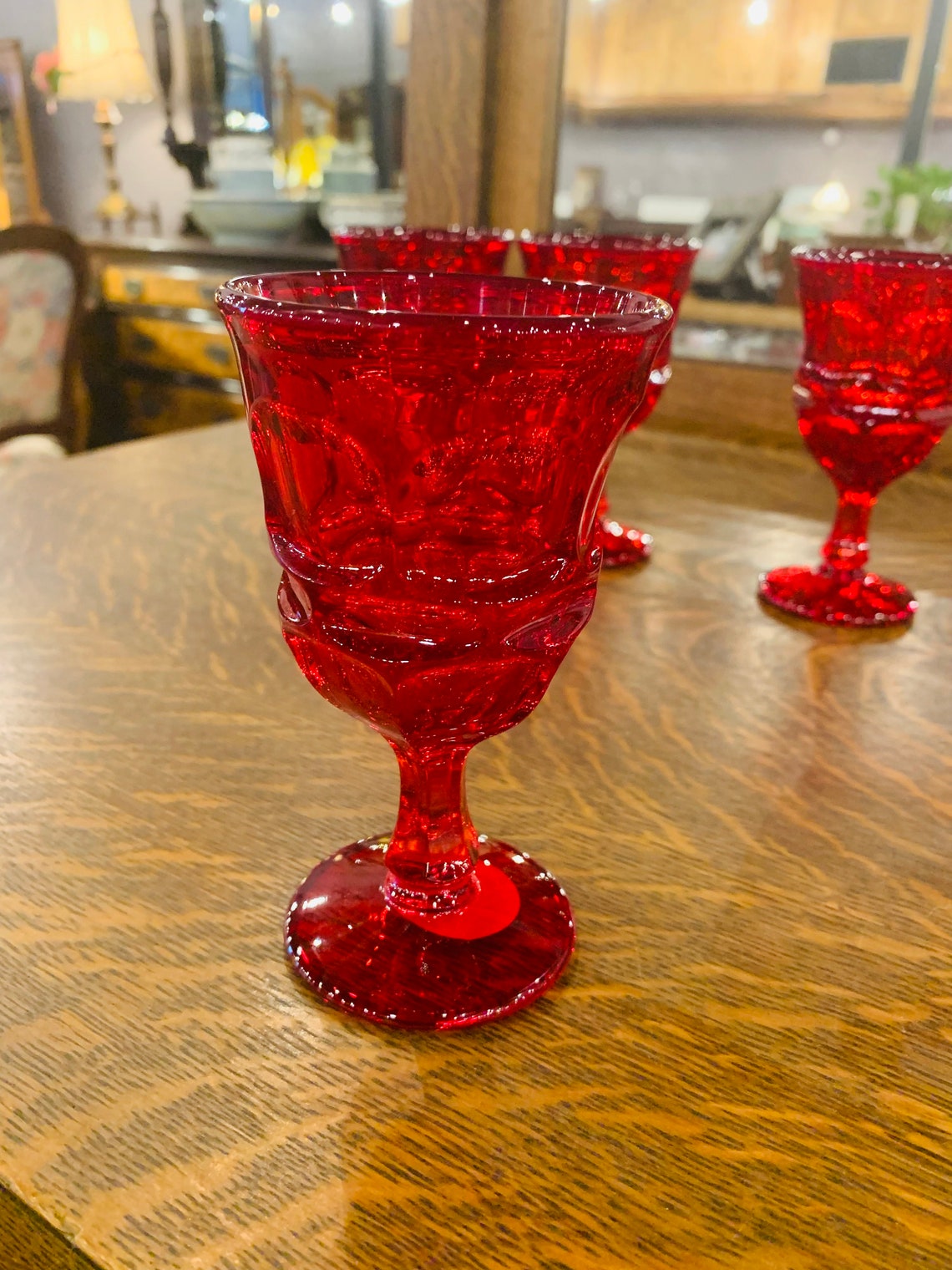 Red Noritake Dessert Wine Glasses Set of 5 - Etsy