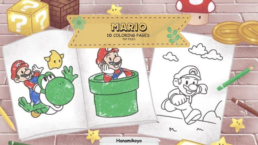 Enjoyable Daily Activities to Relax, Mario Coloring Book Cartoon Video ...