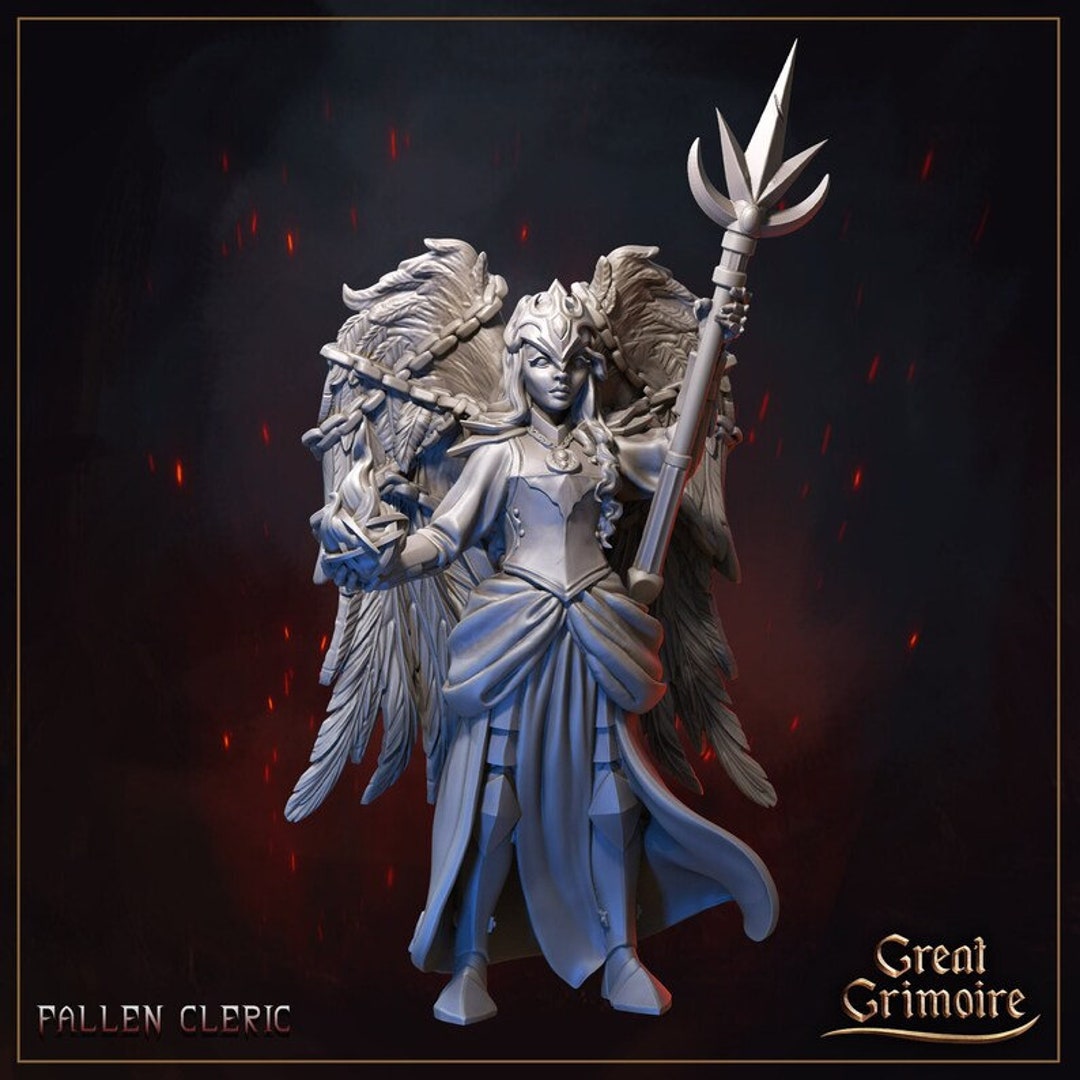 Fallen Cleric Miniature: 35mm Resin Figure, Tabletop RPG - Etsy