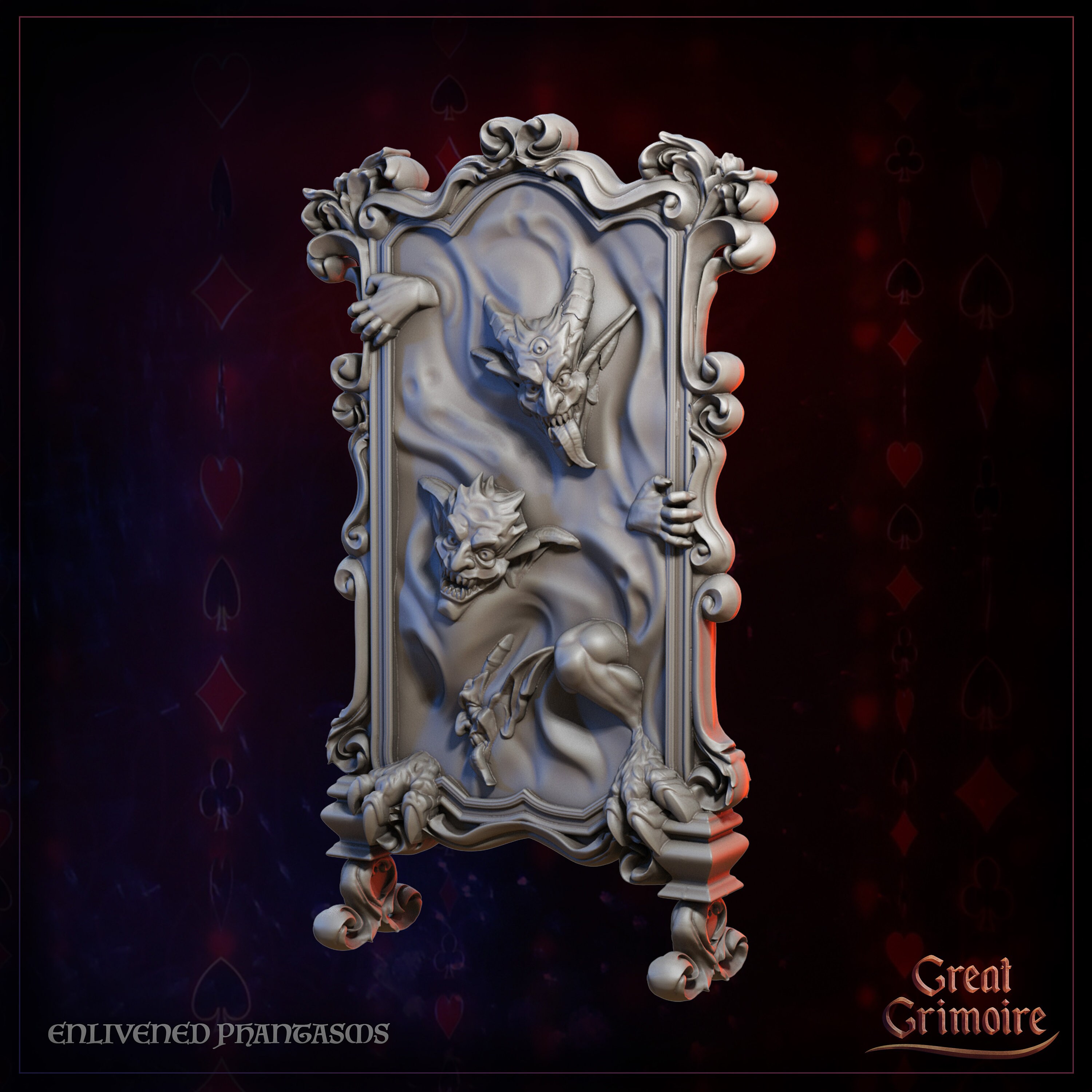 28mm Magic Mirrors 3 Types by Great Grimoire Tabletop D&D Fantasy Resin ...