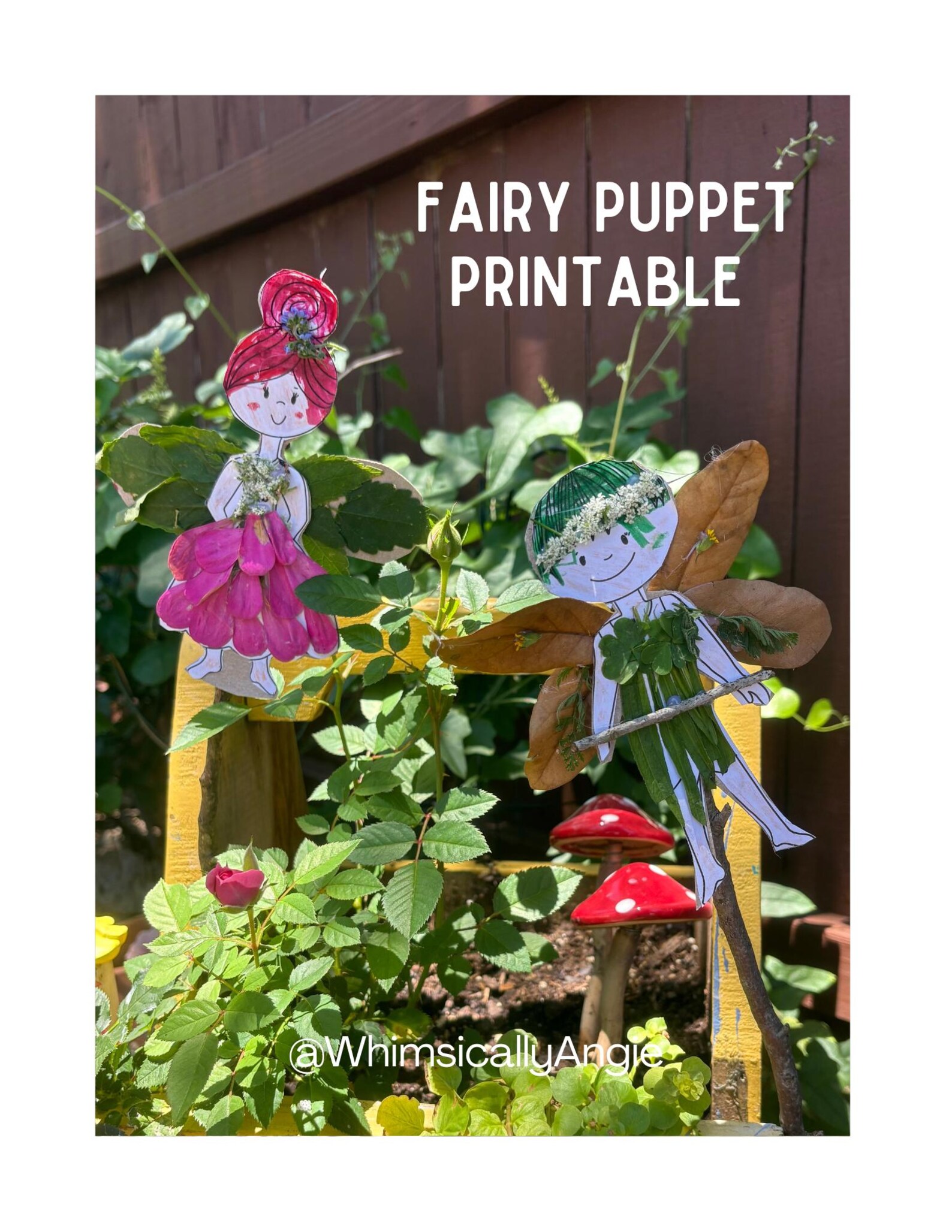 Printable Woodland Fairy Puppet Craft for Kids – Color & Create With ...