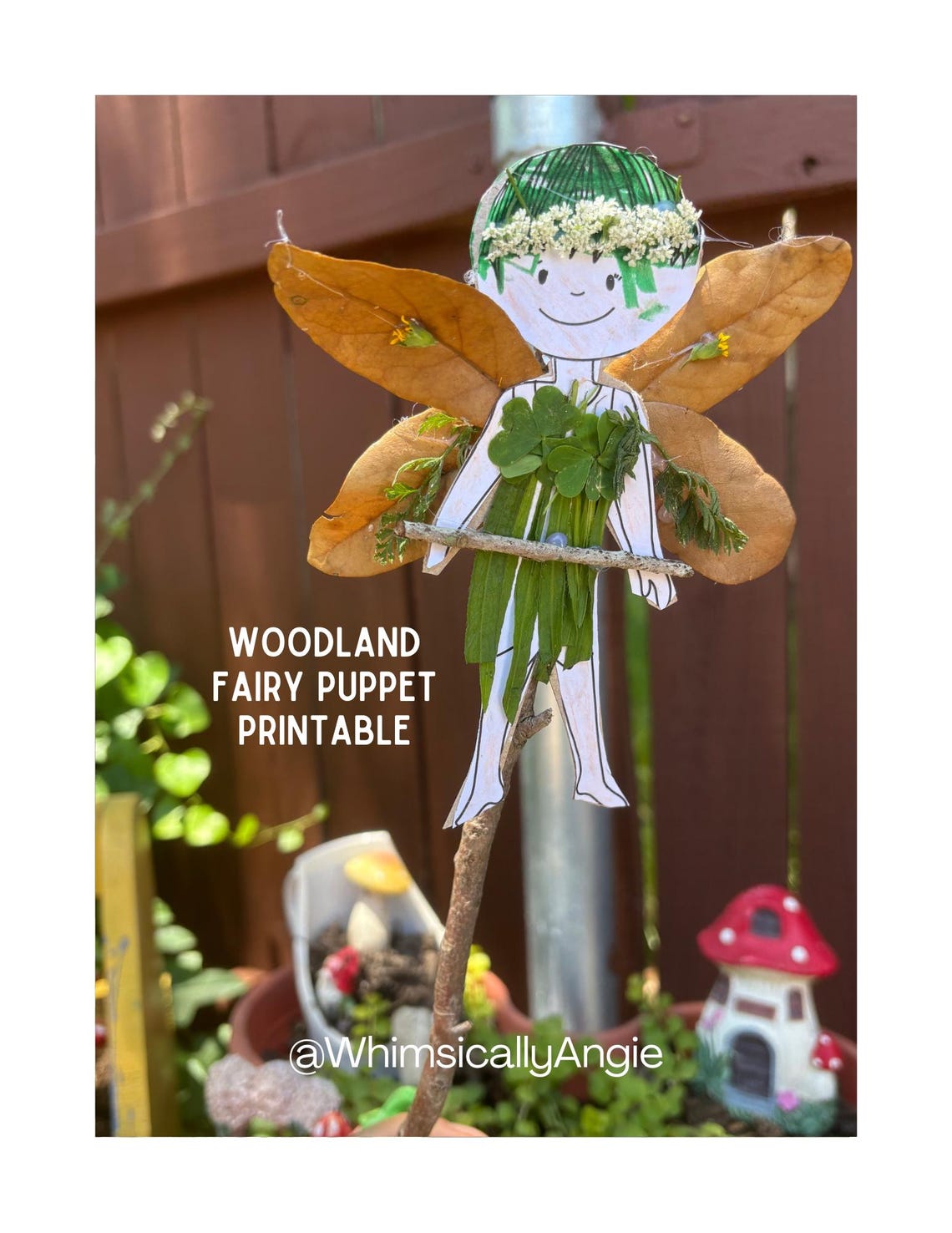 Printable Woodland Fairy Puppet Craft for Kids – Color & Create With ...
