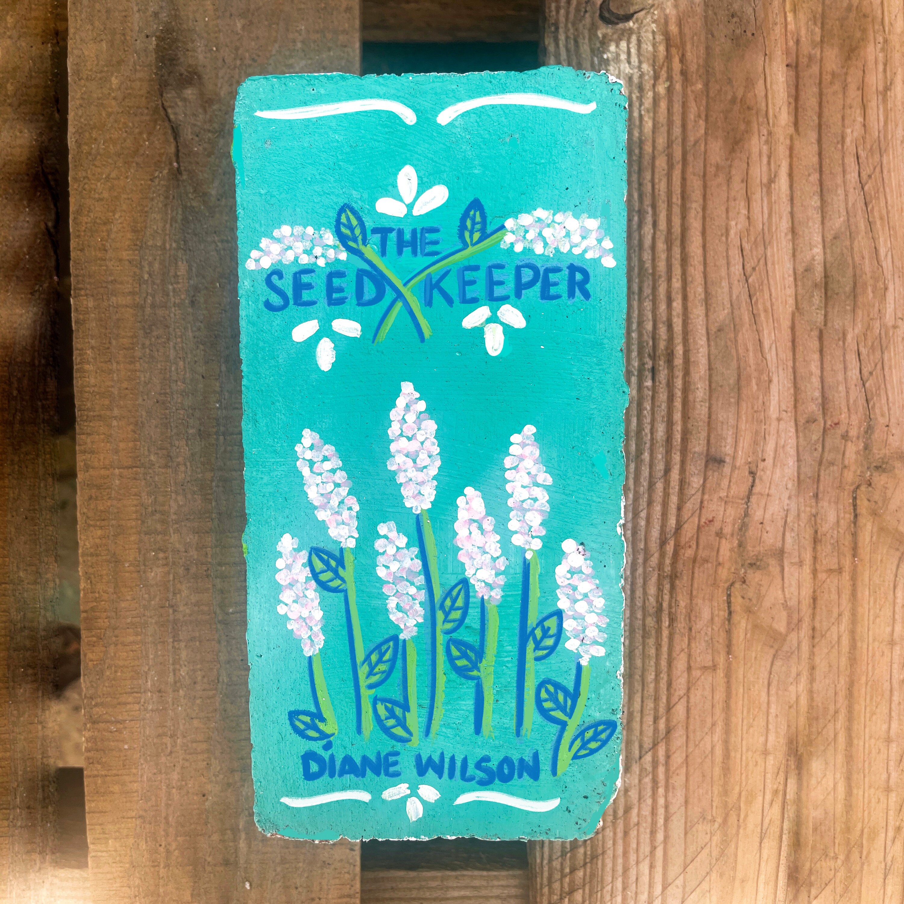 GARDEN ART Hand-painted Brick Books - Etsy