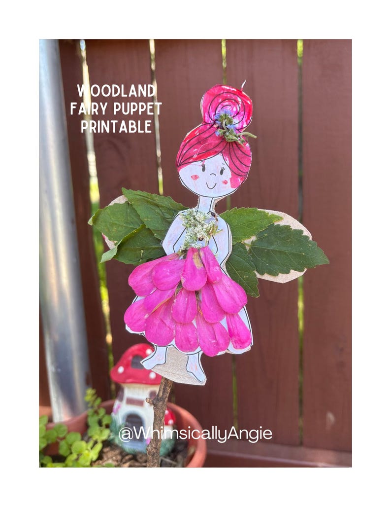 Printable Woodland Fairy Puppet Craft for Kids – Color & Create With ...