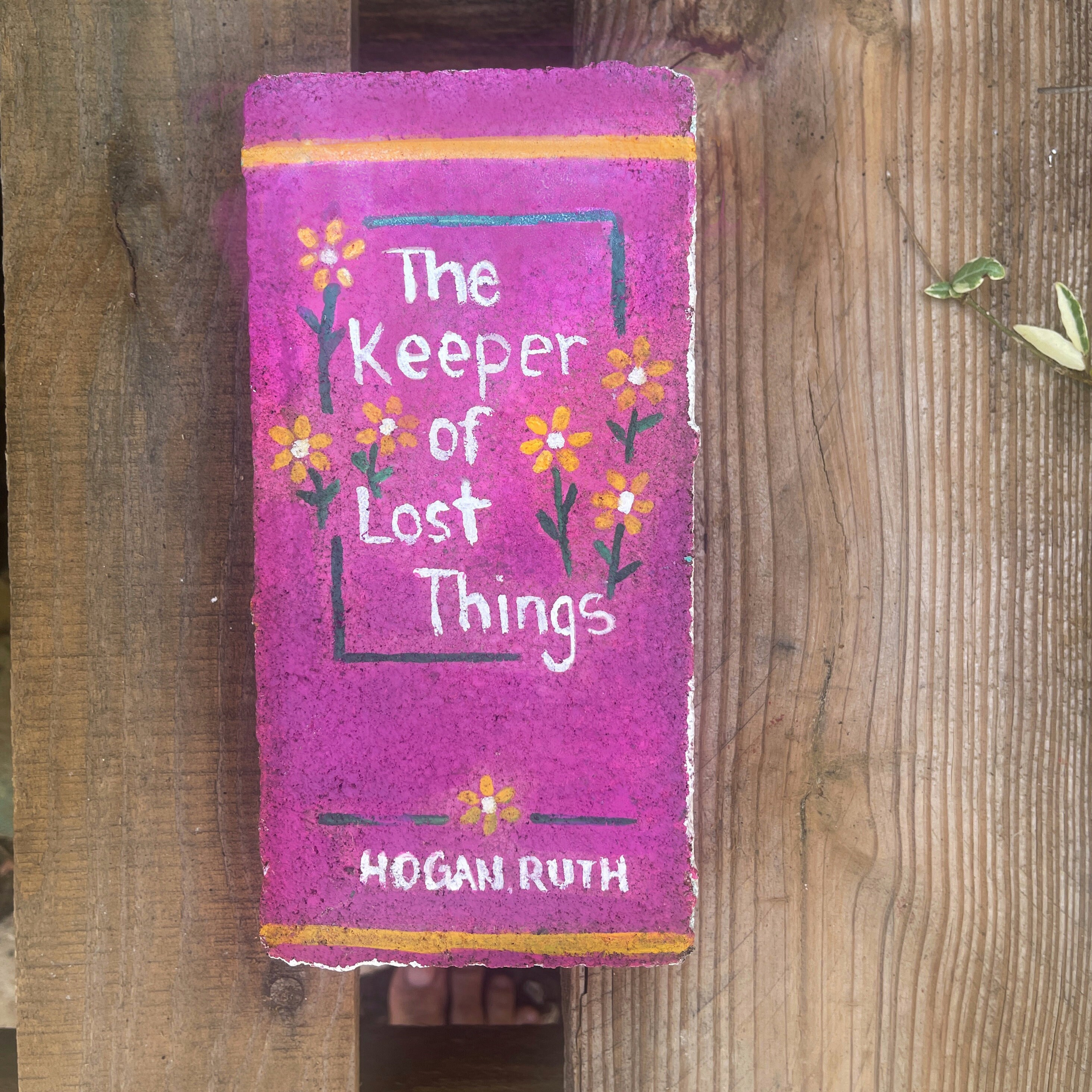 GARDEN ART Hand-painted Brick Books - Etsy