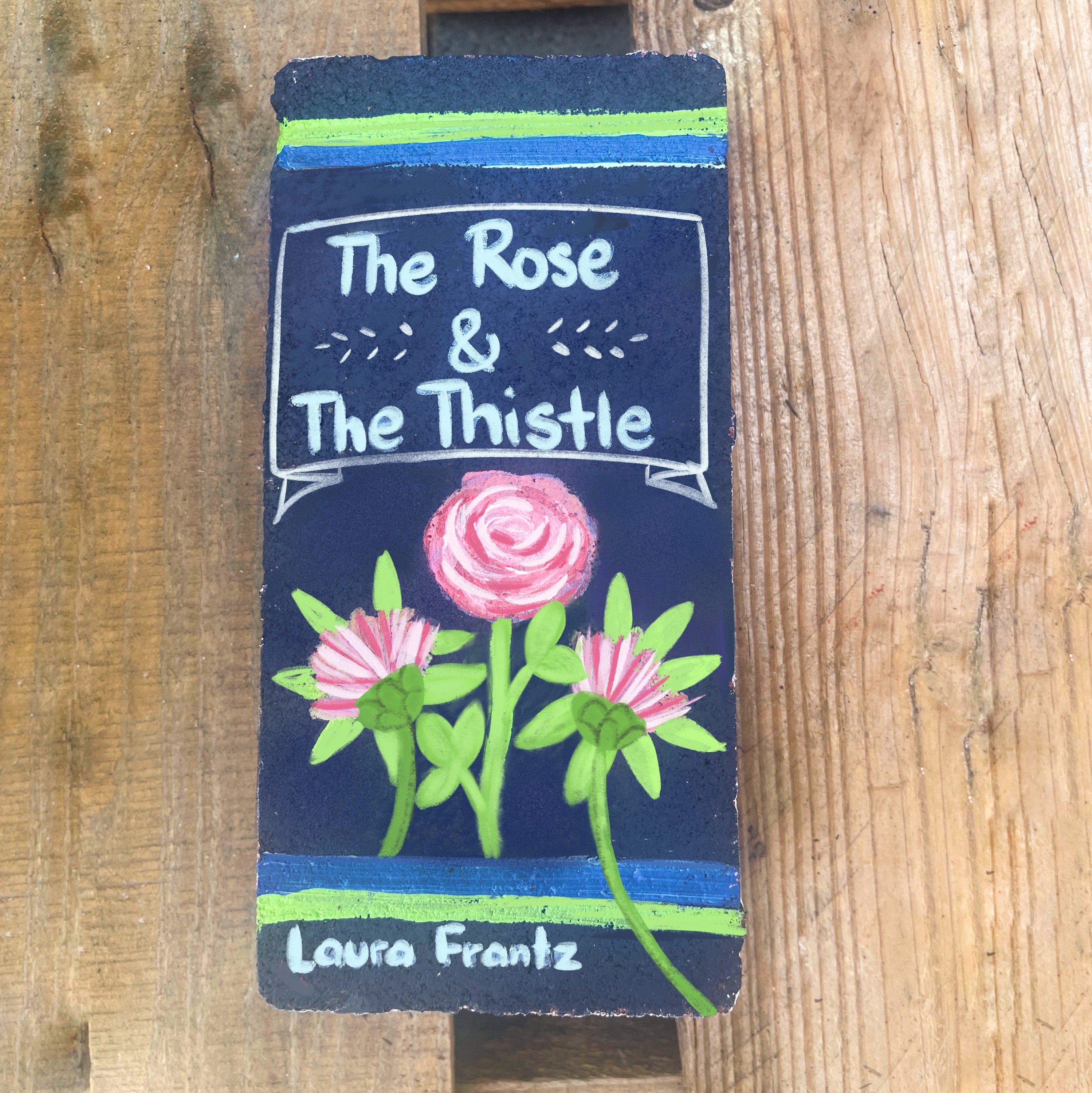 GARDEN ART Hand-painted Brick Books - Etsy