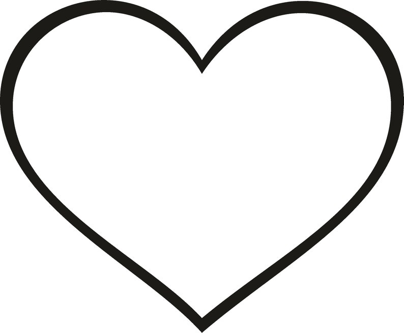 Open Heart Frame Svg Heart Border Split - Etsy