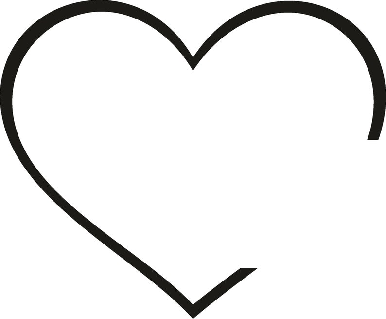 Open Heart Frame Svg Heart Border Split - Etsy