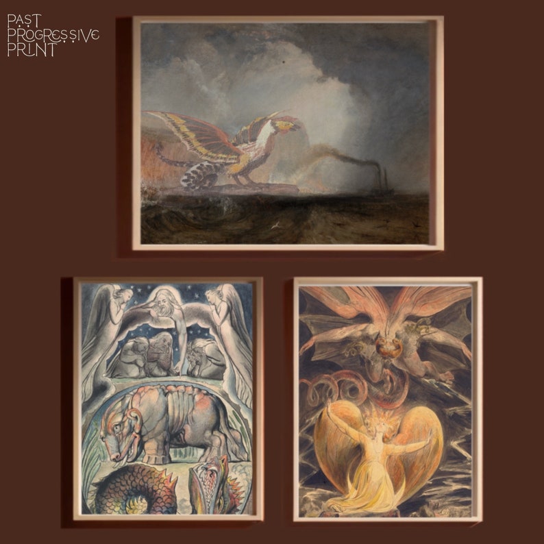 Cryptidcore Three Piece Wall Art Set, Cryptid Hunting With a Dark ...