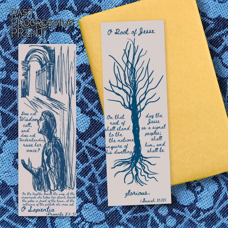 O Antiphons Catholic Advent Bookmark Orthodox Christian Line Art ...