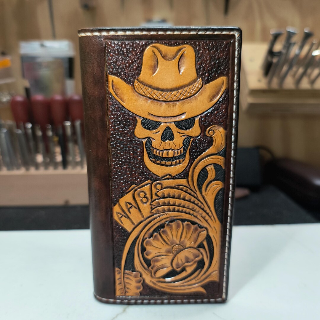 Handmade Hand Tooled Roper Wallet - Etsy