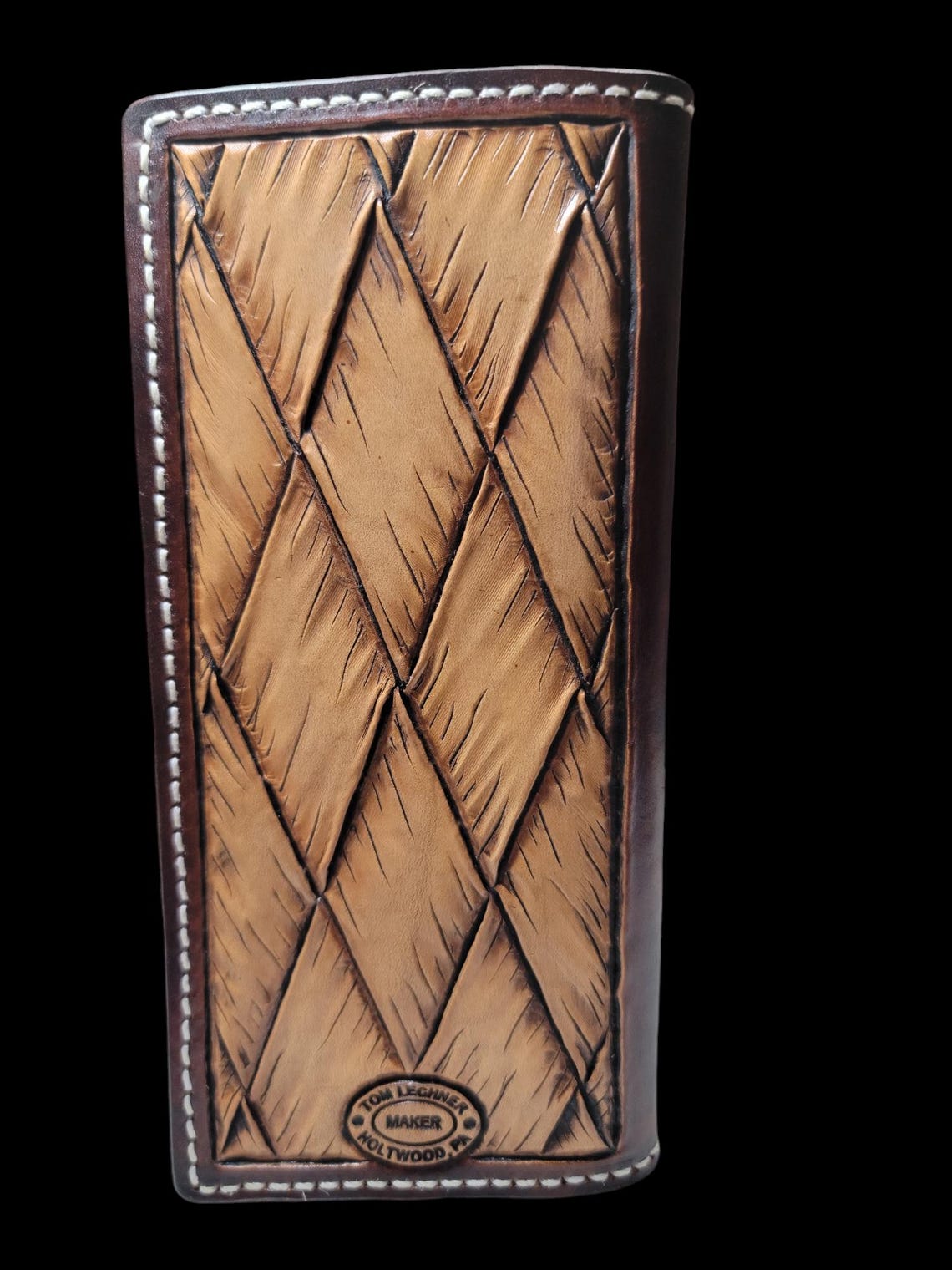 Handmade Hand Tooled Leather Roper Wallet - Etsy