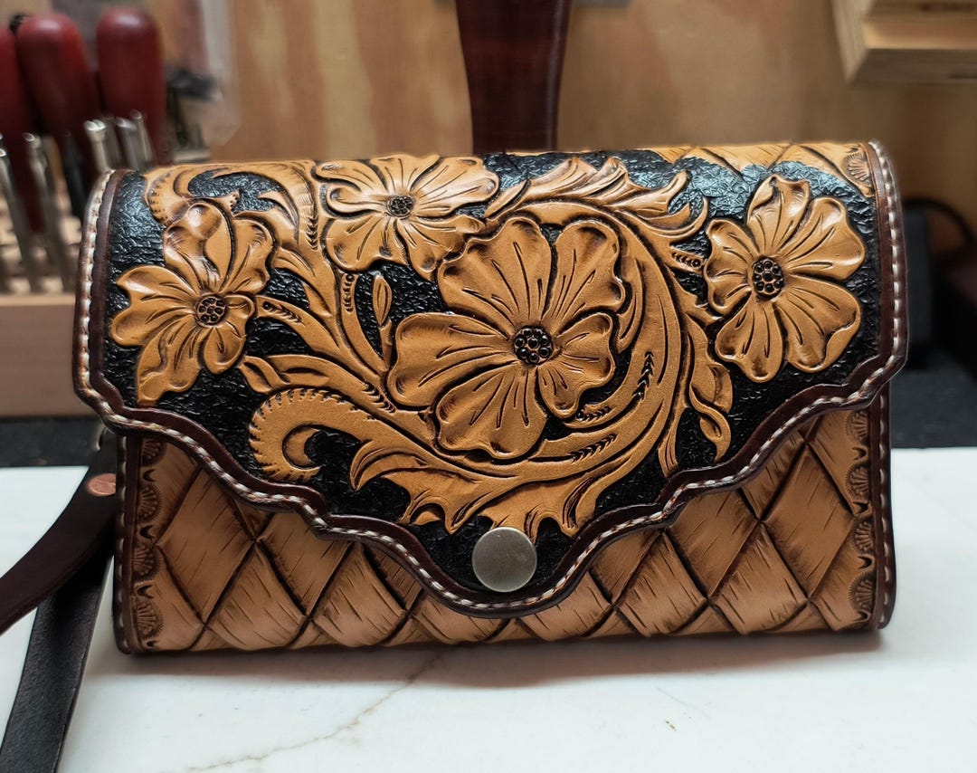 Handmade Hand Tooled Clutch Purse - Etsy