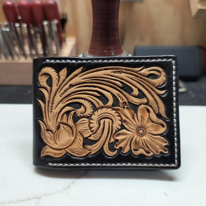 Hand Tooled Wallet - Etsy