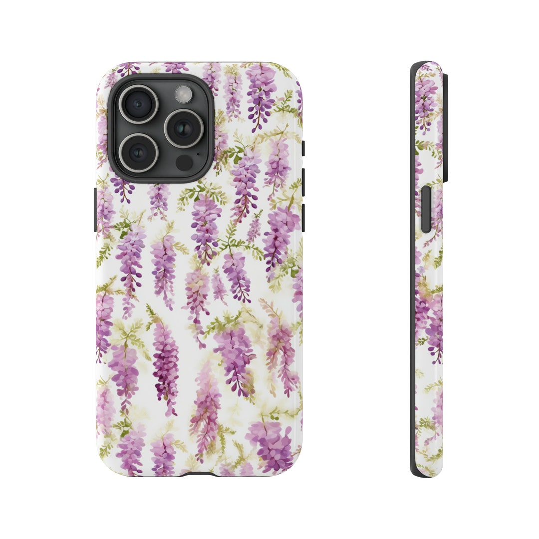 Cute Aesthetic Purple Wisteria Floral iPhone 15 Pro Max Case, Google ...