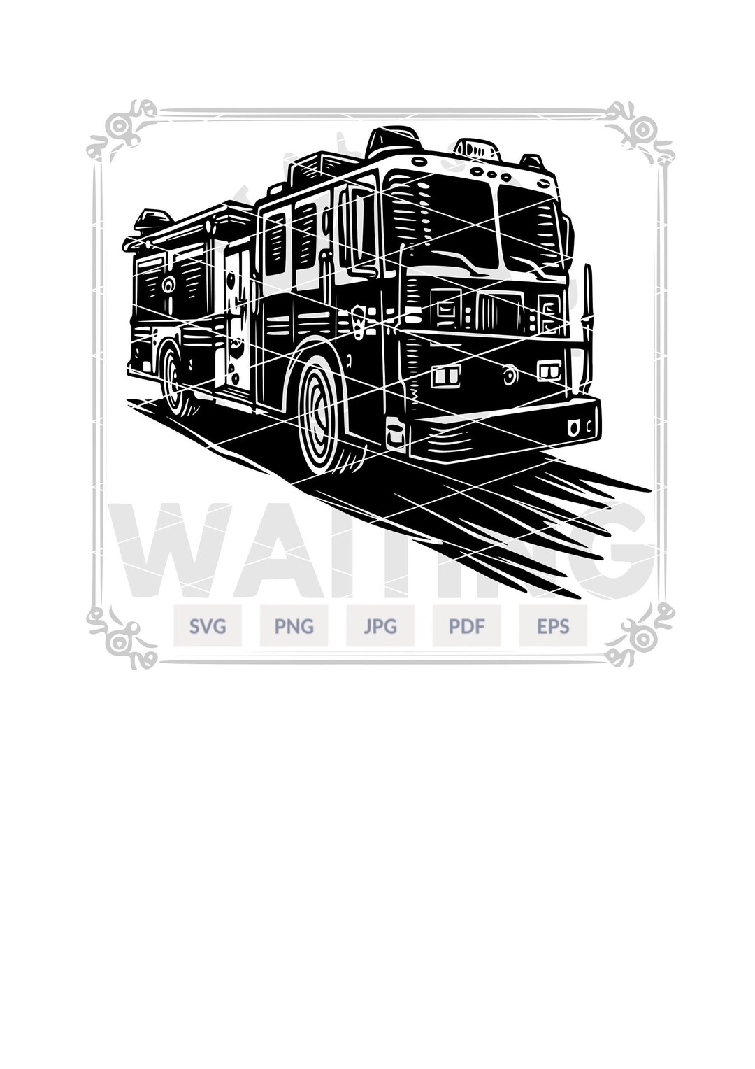 Fire Truck SVG Fire Engine SVG First Responder Svg Fire - Etsy