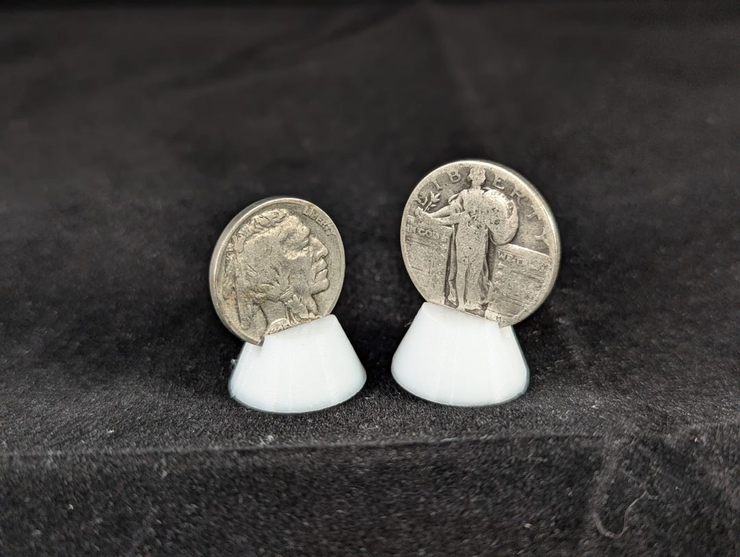 10 PACK Single Coin Holders and Coin Displays- Nickel Quarter Size ...