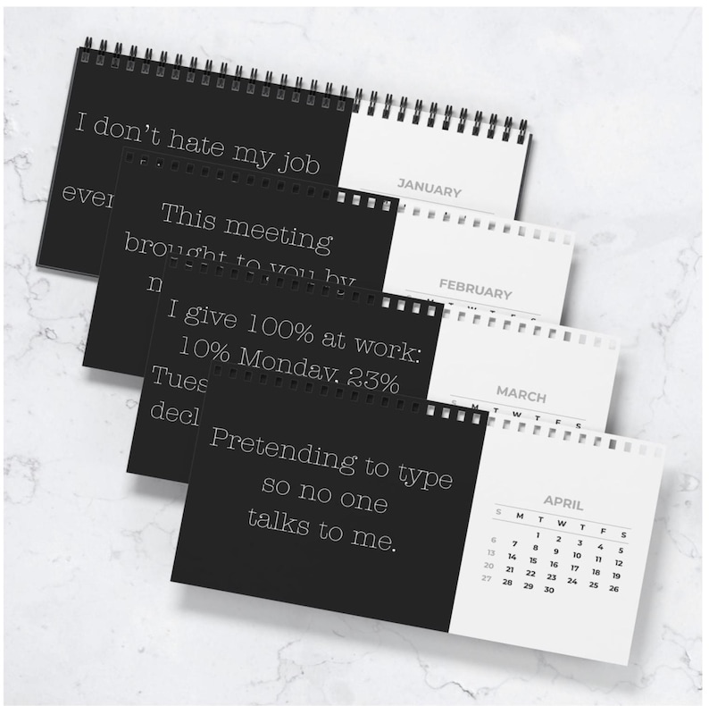 What I Think at Work but Can’t Say — Funny Coworker Desk Calendar Gift ...