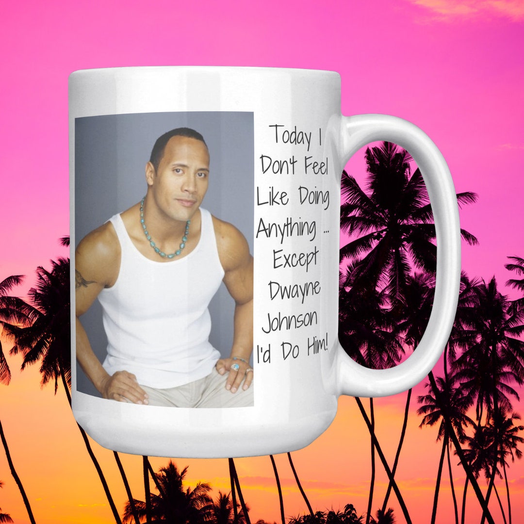 Dwayne Johnson Coffee Mug: Humorous 'the Rock' Fan Gift - Etsy