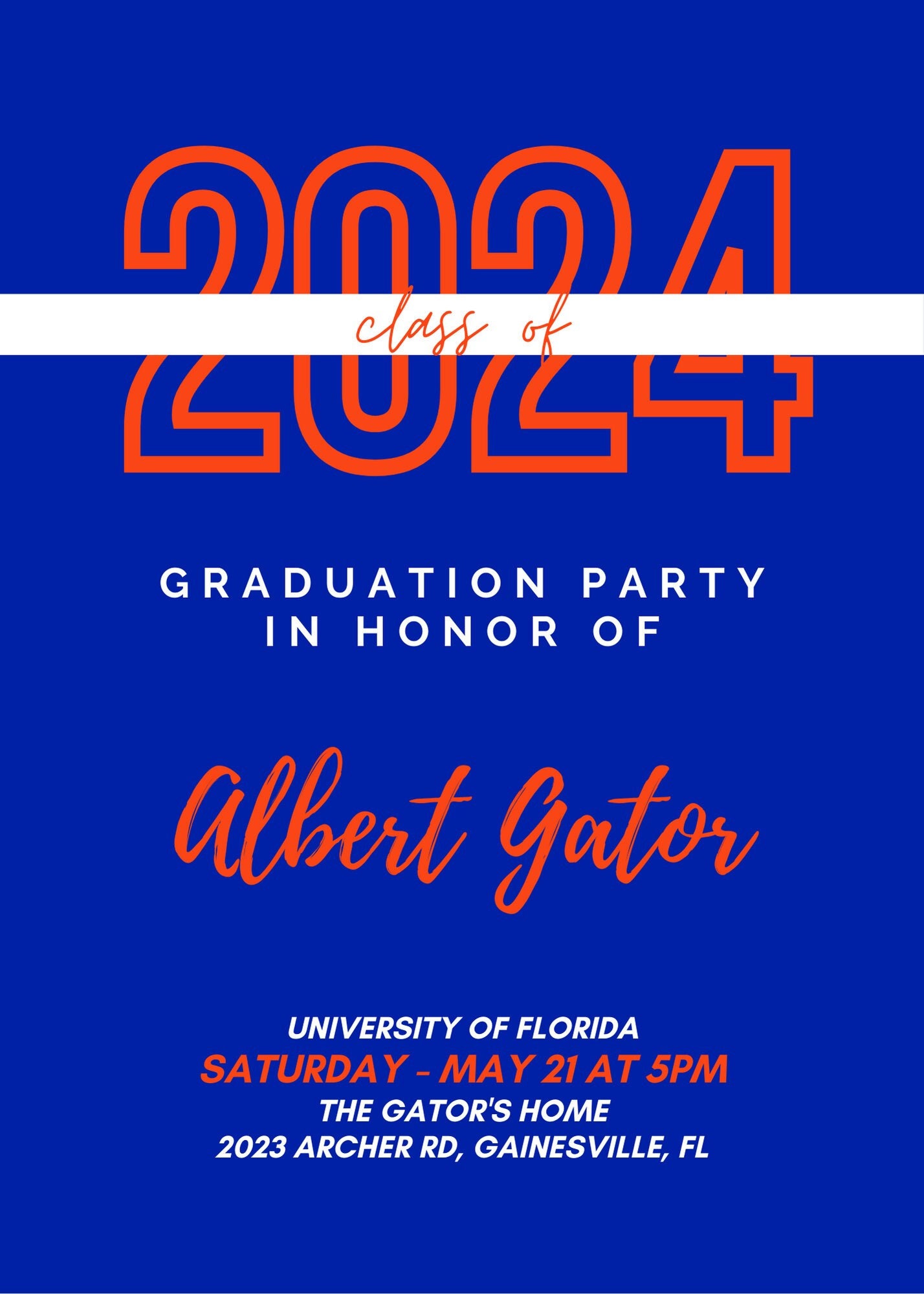 University of Florida Graduation Invite I UF Graduation Invitation I ...