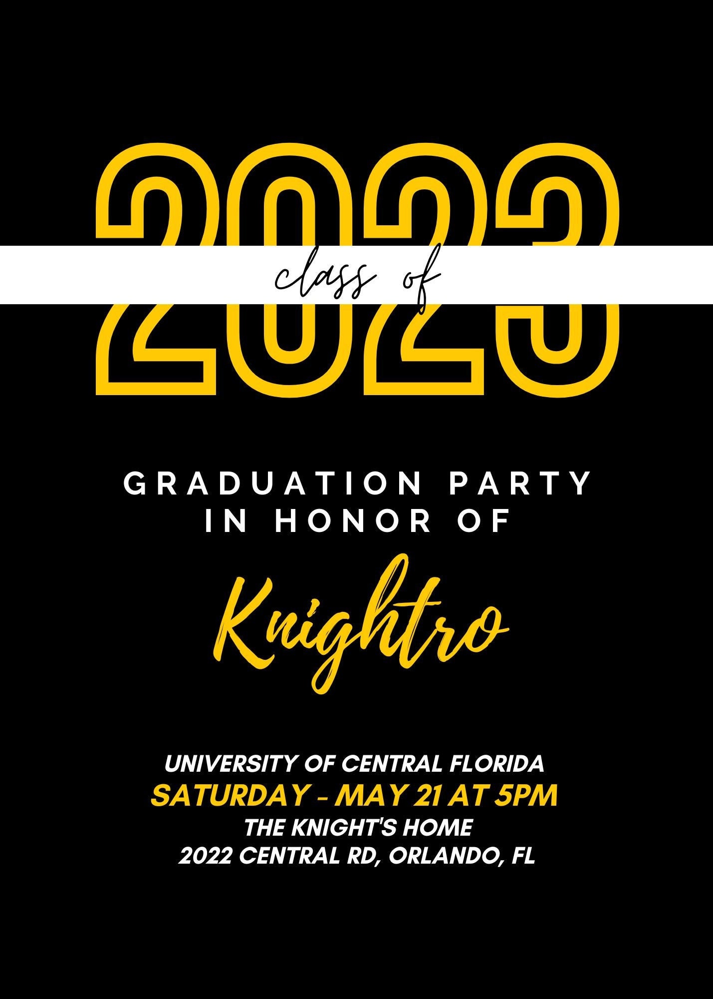 University of Central Florida Graduation Invite I UCF - Etsy