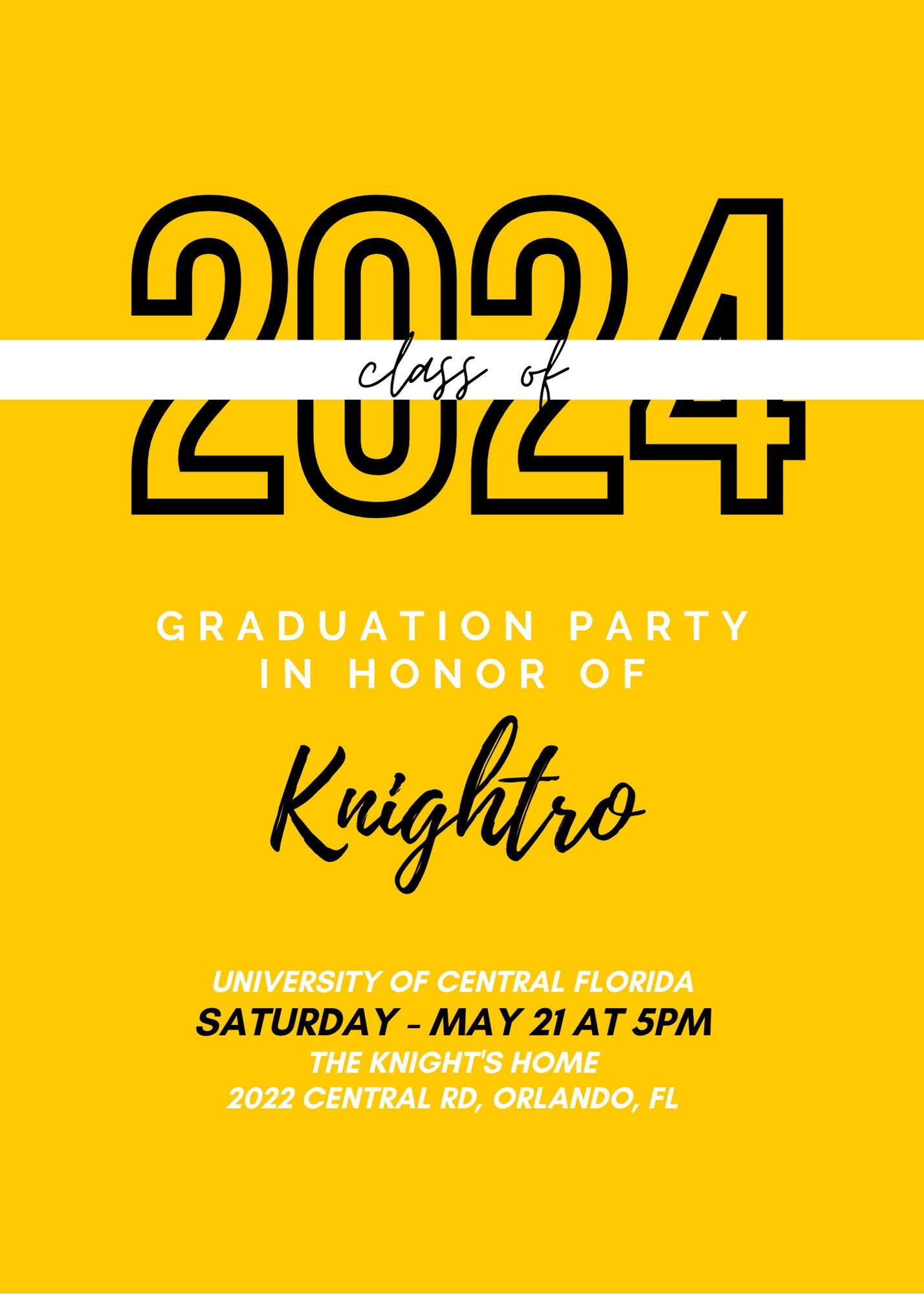 University of Central Florida Graduation Invite I UCF Graduation ...