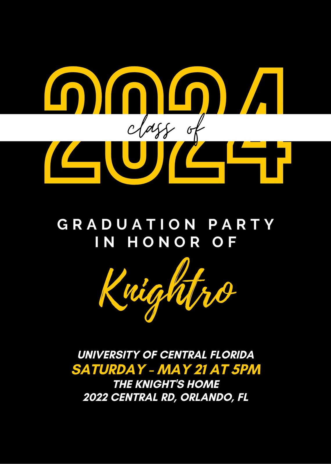 University of Central Florida Graduation Invite I UCF Graduation ...