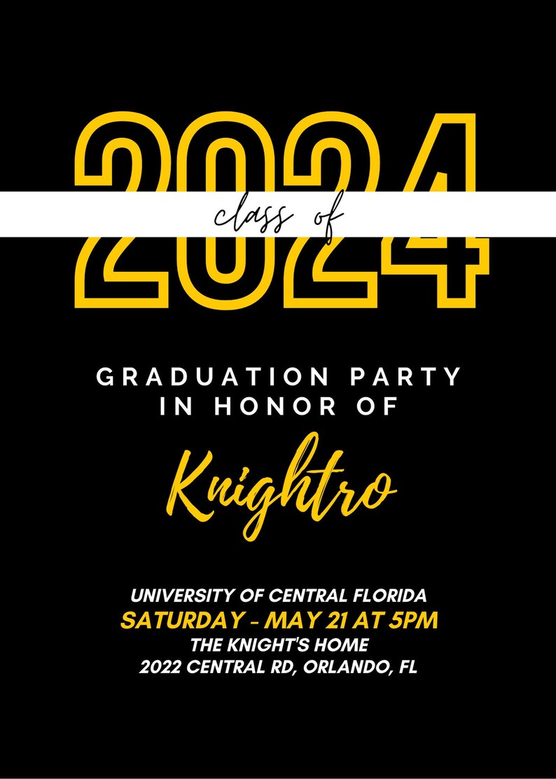 University of Central Florida Graduation Invite I UCF Graduation ...