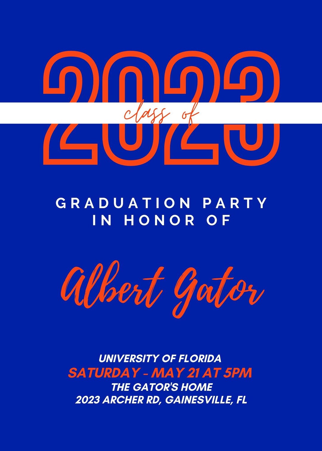 University of Florida Graduation Invite I UF Graduation - Etsy