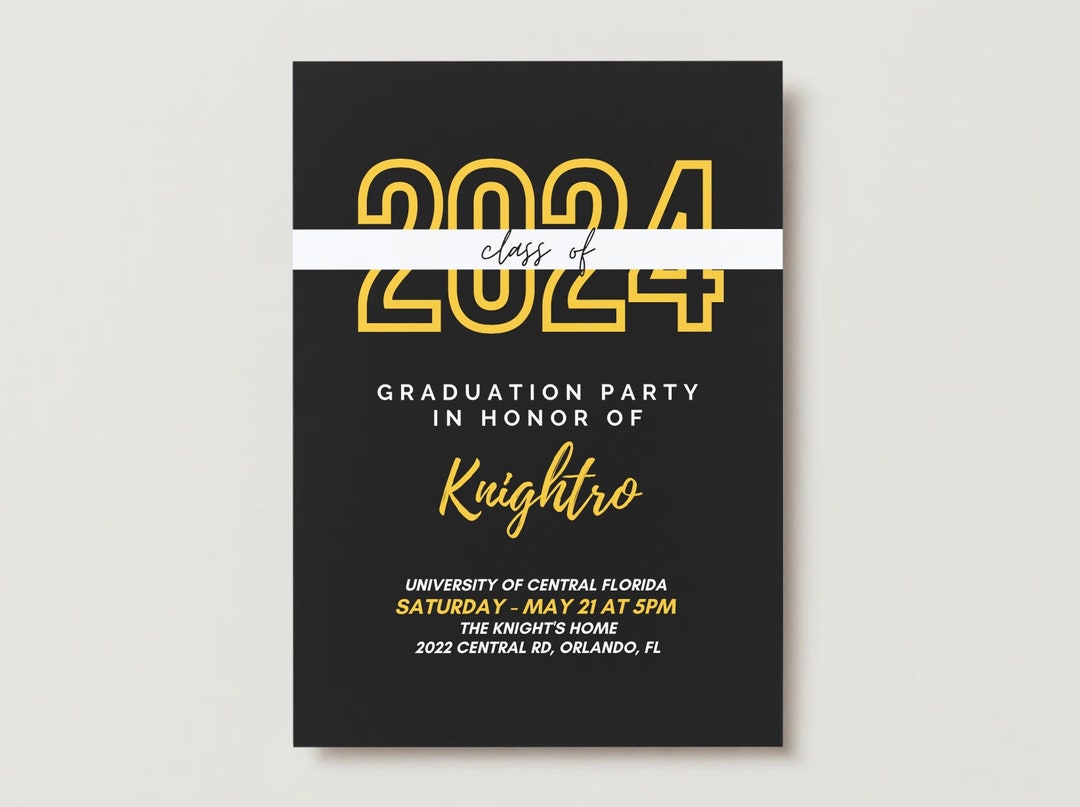 University of Central Florida Graduation Invite I UCF Graduation ...