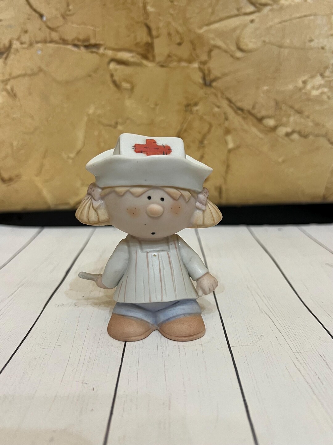 Vintage Bumpkins Nurse Ceramic Figurine by Fabrizio for George GOOD - Etsy
